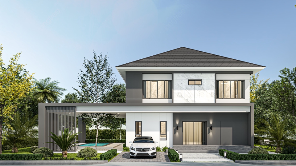 ออกแบบบ้าน 3D Model, Rendering, Plan ( For Presentation)