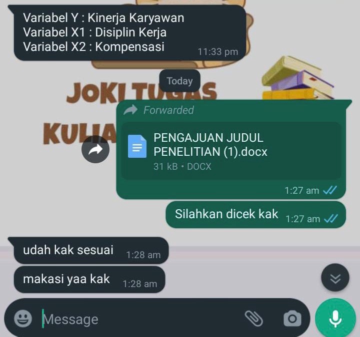 JASA JOKI TUGAS SEMUA MAPEL/MATKUL { SKRIPSI,THESIS,PPT,JURNAL ...