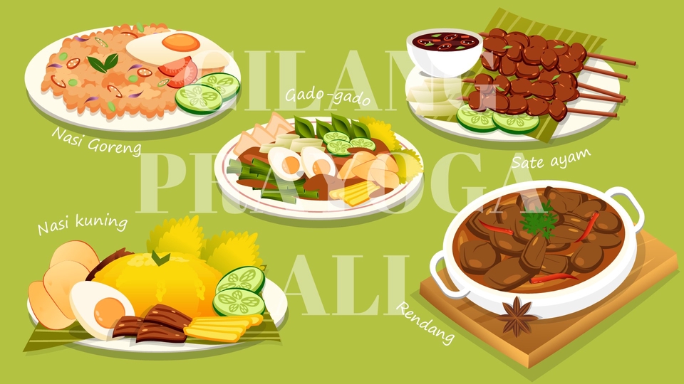 Custom Ilustrasi gambar vector makanan - Food Vector Illustration