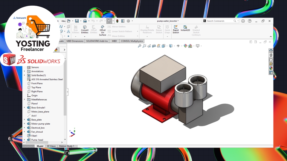 Solidwork ออกแบบผลิตภัณฑ์ 3D