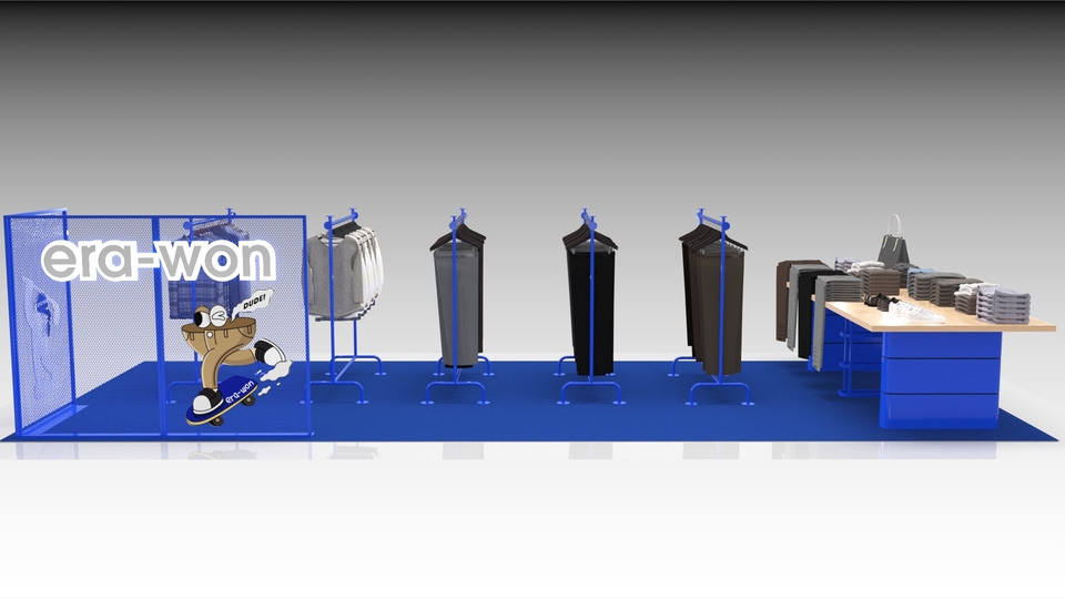 ออกแบบ 3D บูธ ร้านค้า Perspective Booth Kiosk Exhibitions