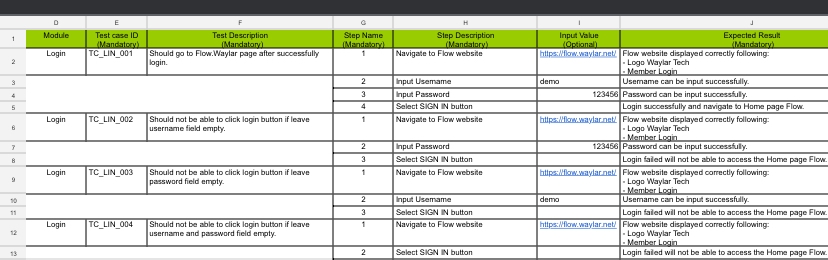 สร้าง test case , manual test ของ mobile และ web