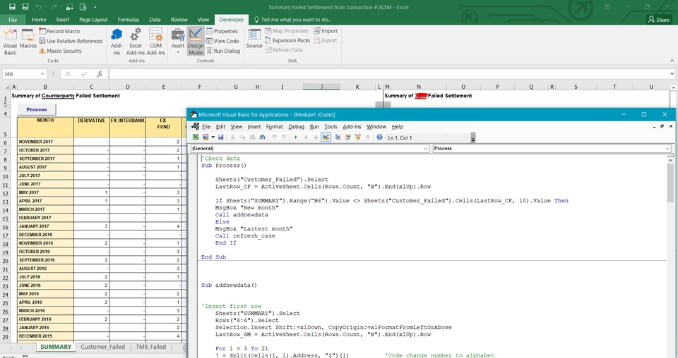 Advance Excel (VBA Creating)