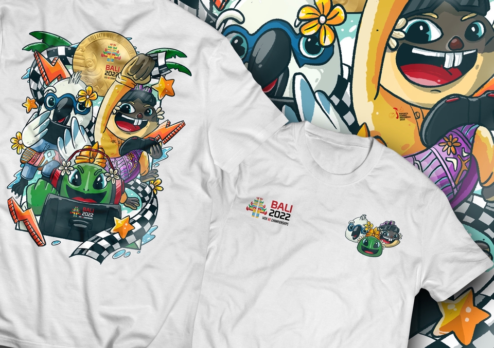 Desain Kaos Print Colorfull