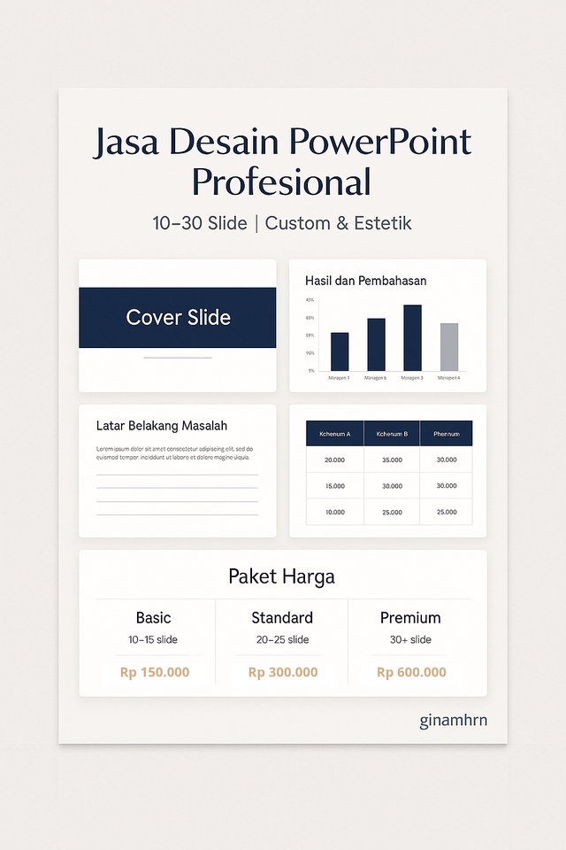 Jasa Desain PowerPoint Profesional & Akademik | 10–30 Slide | Custom ...