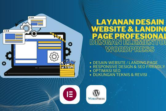 Layanan Desain Website & Landing Page Profesional dengan Elementor Pro + WordPress
