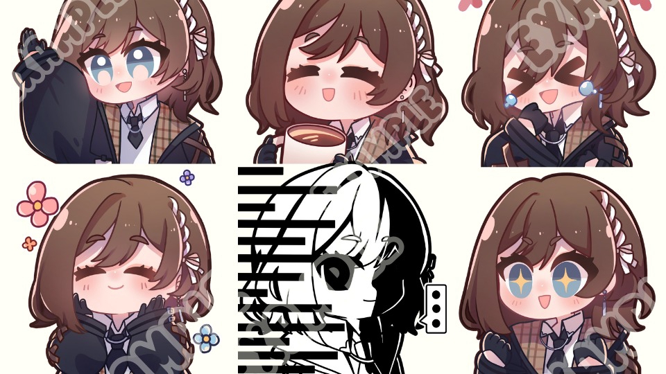 [ Sticker Line / Emote ] Chibi / Icon / Emote รับวาดภาพสติ๊กเกอร์ไลน์ ...