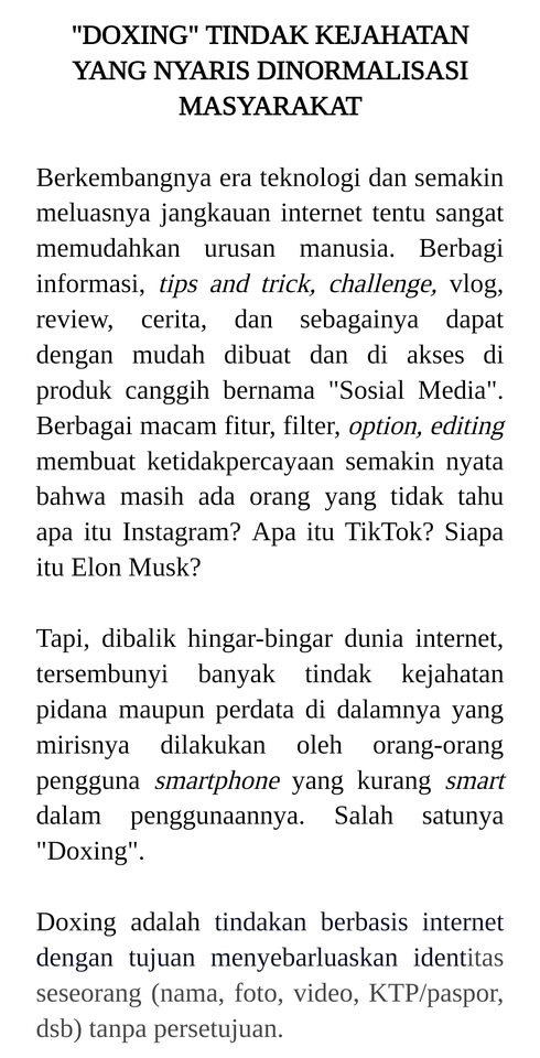 Jasa Tulis Artikel dan Esai