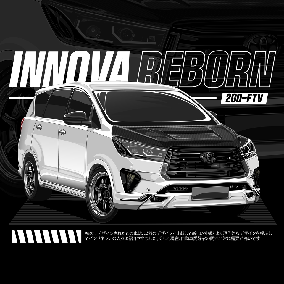 Desain Ilustrasi Mobil dengan Gaya JDM