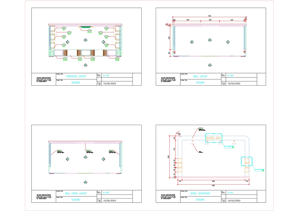 BUAT GAMBAR KERJA 2D CAD INTERIOR
