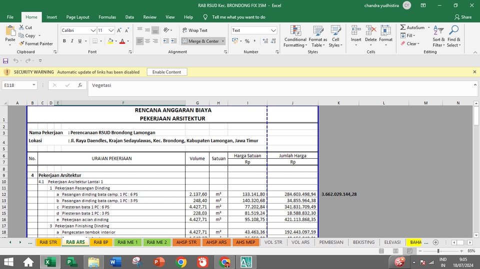 Jasa Perhitungan RAB Konstruksi Segala Jenis Bangunan