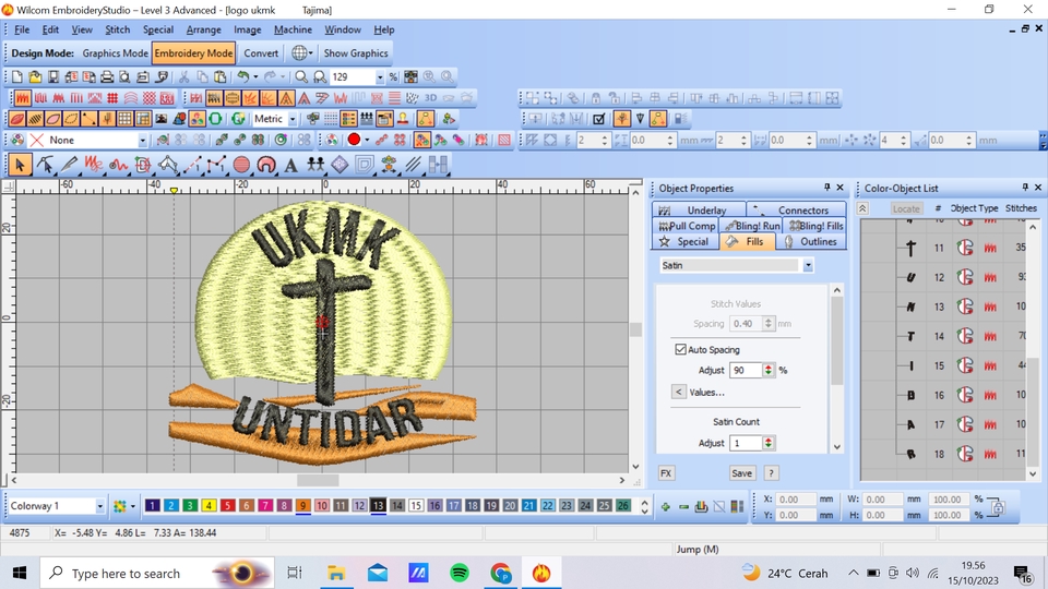 BORDIR DESAIN DAN LOGO