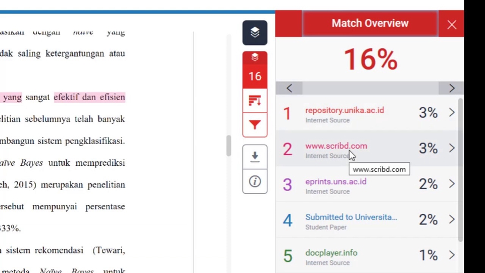 Jasa Cek Turnitin No Repository (Harga 5rb via tf)