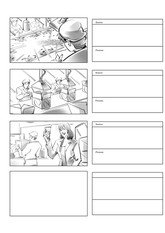 Storyboard For Advertising.