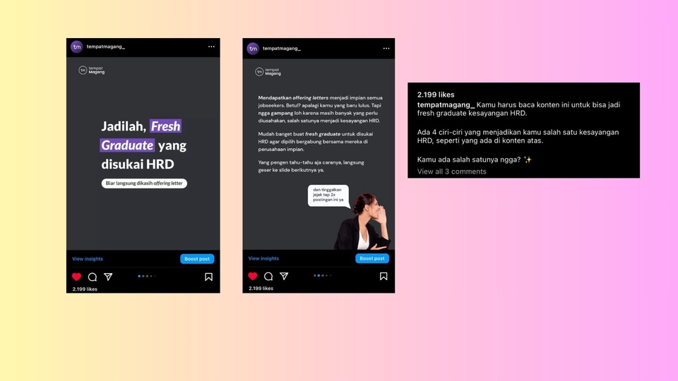 Jasa Copywriting content, caption instagram dan content planner untuk social media