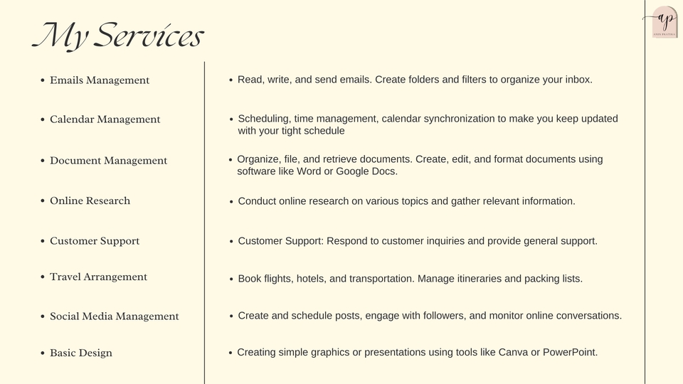 Virtual Assistant - Administrative tasks, Email management, Calendar ...