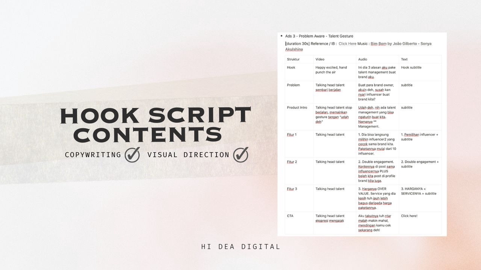 HOOK Script Contents Creator | Copy Visual Sesuai Target Increase ER ...