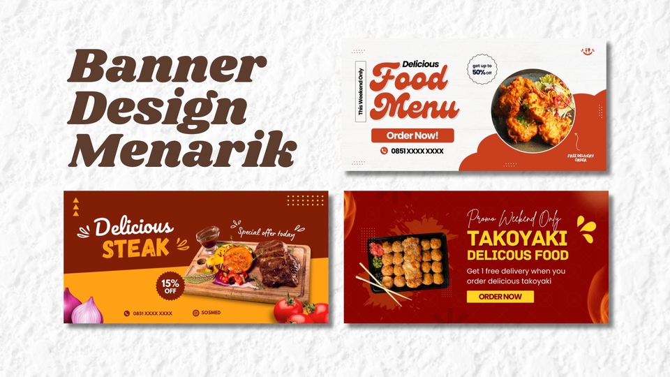 Desain Menu, Banner, Poster Makanan