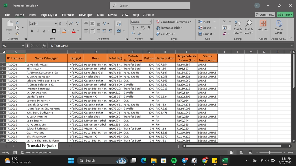 Jasa Entry Data Cepat, Rapi, dan Tepat – Excel, Google Sheets, PDF ...