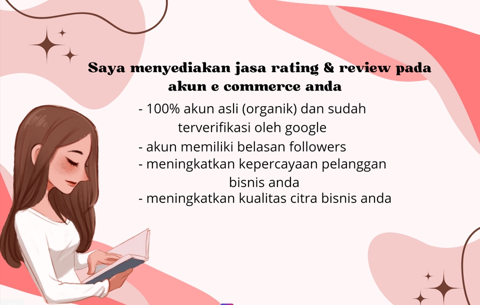 Jasa Pemberi Review positif pada semua akun e commerce