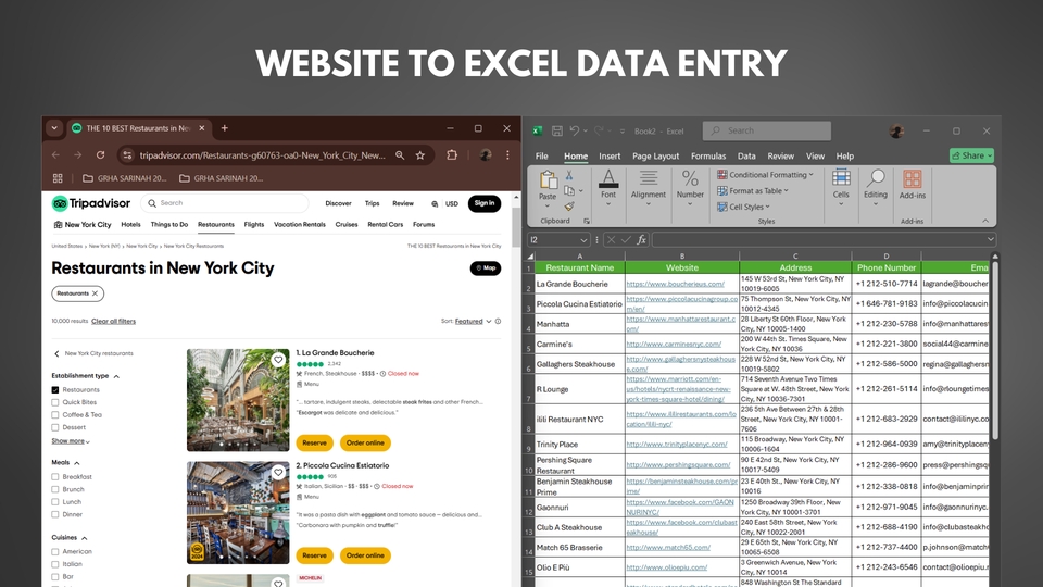 Data Entry, Image to Excel, PDF to Excel, Copy Paste Data, Entri Data, Excel, Spreadsheets