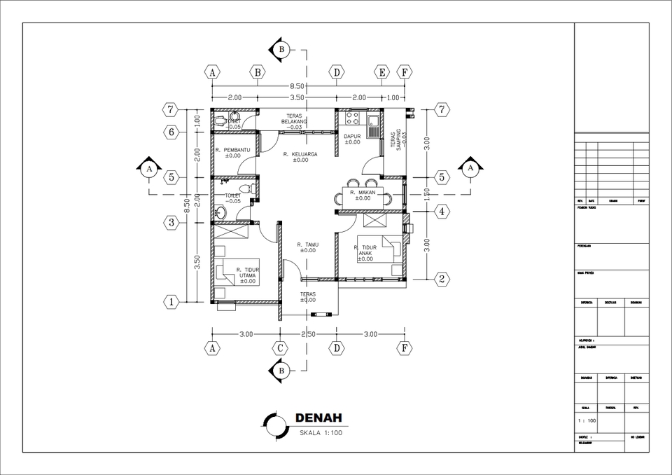 Jasa Gambar 2D AutoCAD // Revisi sampai OKE // 15rb/m2