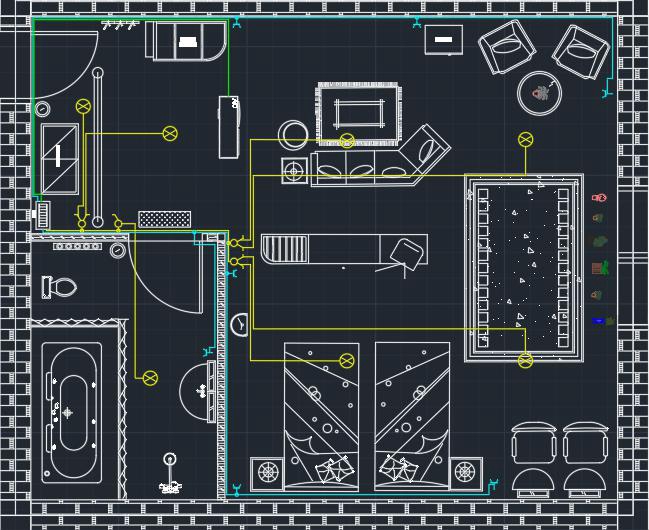 AutoCAD Drawing 2D Gambar Kerja Instalasi Listrik Hotel, Apartement ...