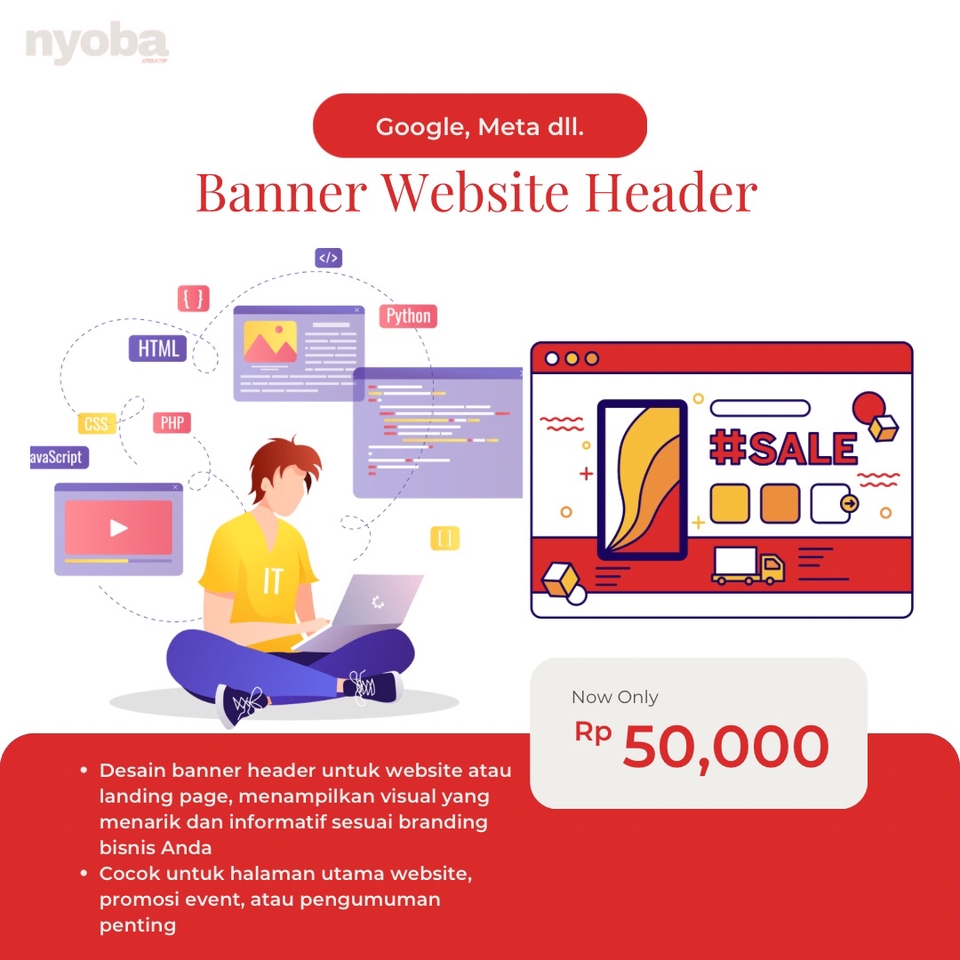 Design Banner Online Social Media dan Website