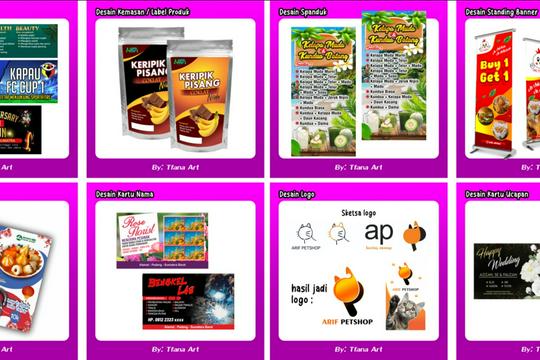 Desain Spanduk, Banner, Baliho, Stiker, Kartu Nama, Menu, DLL modern ...