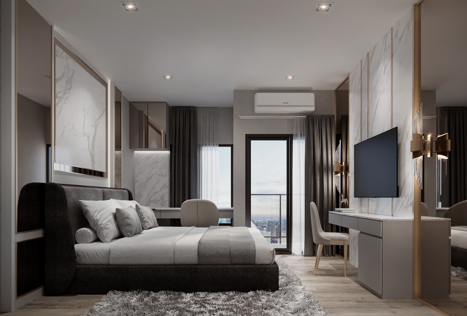 3D Render Perspective , 2D Drawing ( Interior Design )