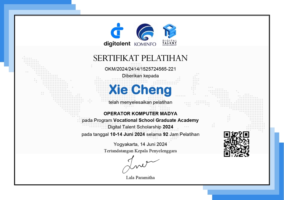 Desain Sertifikat dalam 1 Hari!