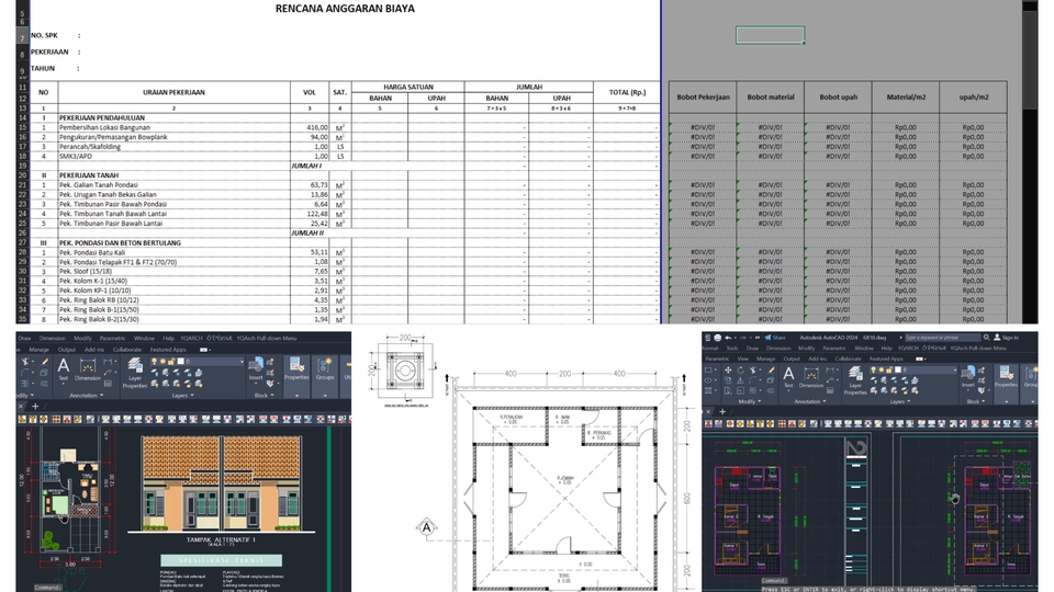 Jasa Gambar 2D Autocad & Pembuatan BOQ/RAB Untuk Proyek Anda