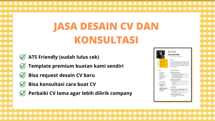 CV/RESUME ATS FRIENDLY + KONSULTASI AGAR LEBIH DILIRIK HRD