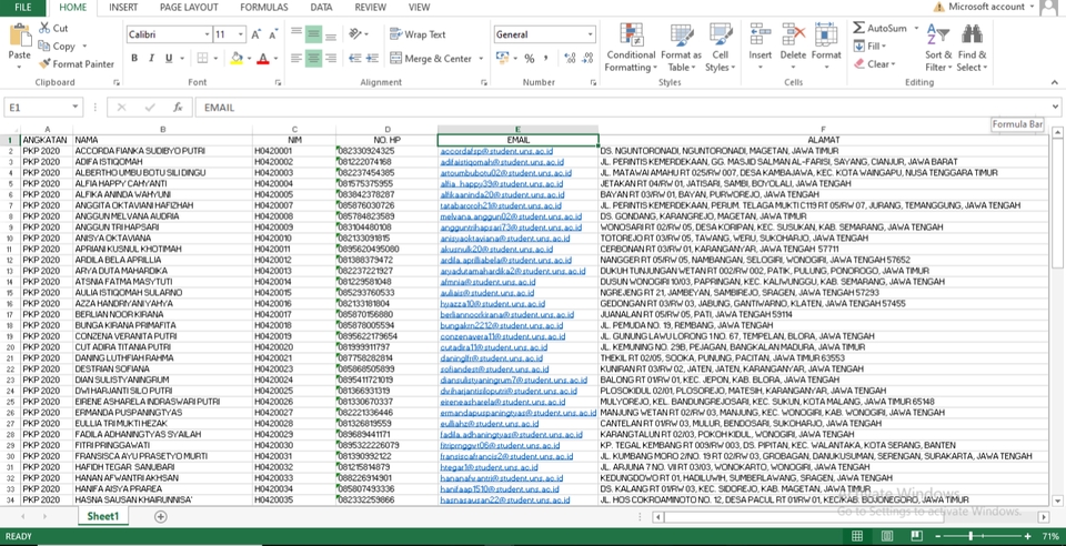 Entry Data Ms. Word, Ms. Excel, Google Document, dan Google Spreadsheet Maks. 3 Hari Jadi