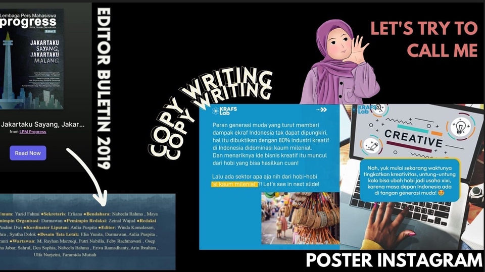 Jasa Pembuatan Content Planning, Copywriting Poster & Caption Instagram
