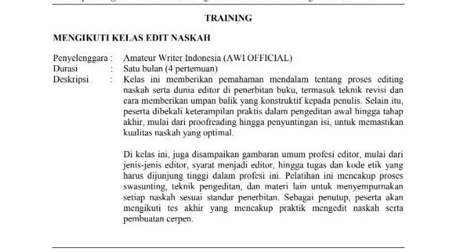 Proofreading dan Editing Naskah
