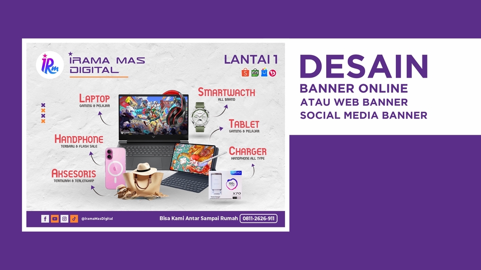 Desain Social Media Banner - Web Banner - UMKM - dan lainnya
