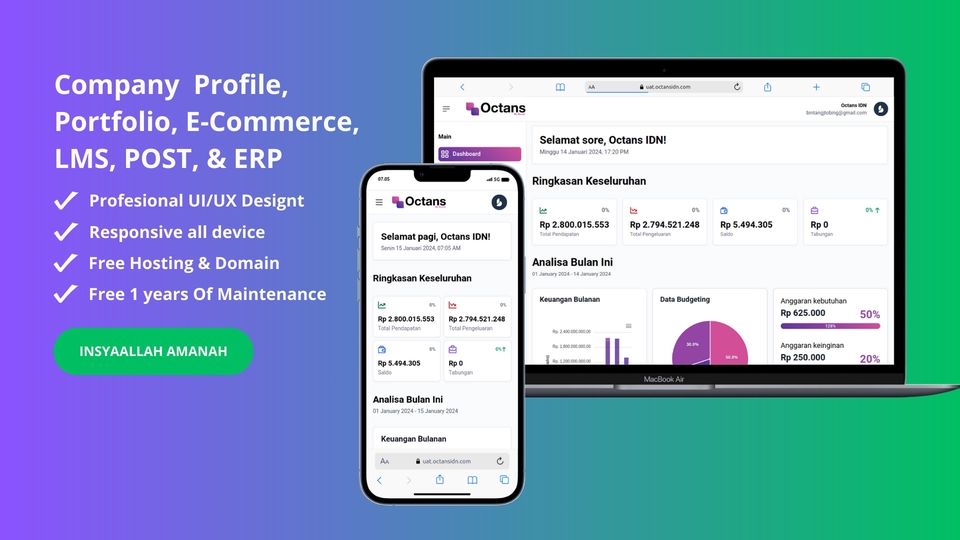 Jasa Pembuatan Website Portofolio,Company profile, E-Commerce, LMS, Semi ERP,CMS,POS, dan lain lain