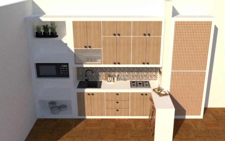 Desain kitchen set minimalis