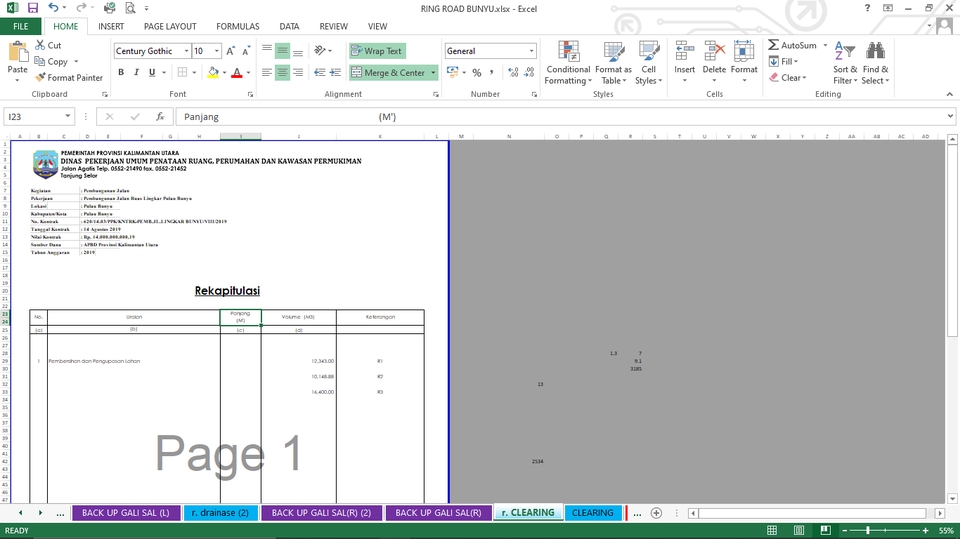 JASA PEMBUATAN BACKUP DATA PEKERJAAN KONSTRUKSI EXCEL