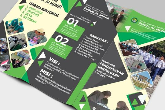 Desain Brosur Satu Hari Jadi File CMYK Siap Cetak