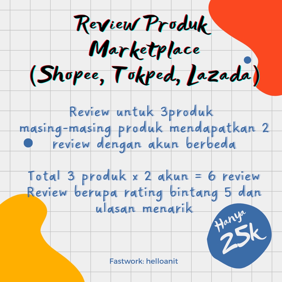 Review Rating & ulasan produk marketplace (shopee, tokopedia, lazada)
