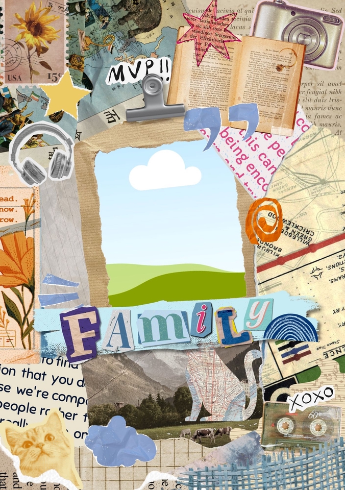 Template Majalah dengan Tema Kekinian / Scrapbook