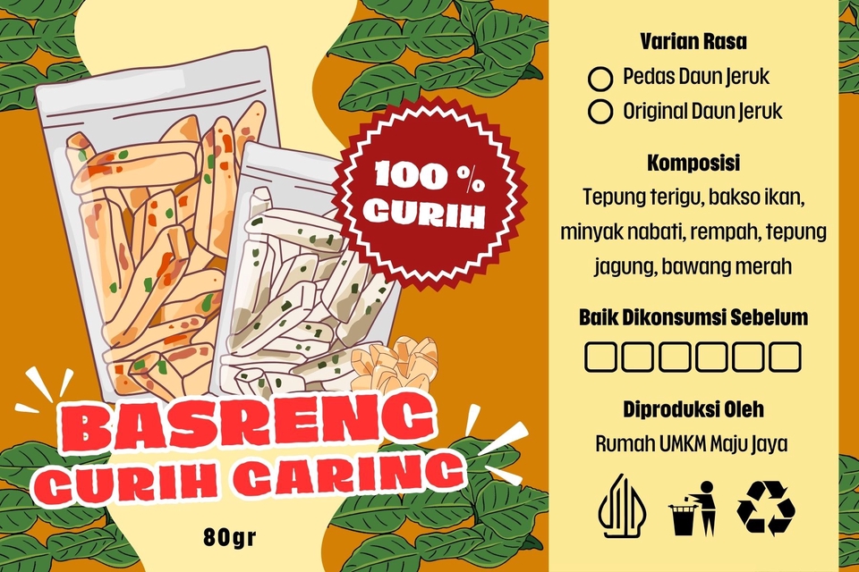 Jasa membuat Desain LABEL dan KEMASAN profesional KOMERSIL