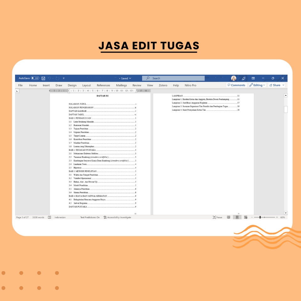 JASA EDIT TUGAS (SKRIPSI, PROPOSAL, MAKALAH)