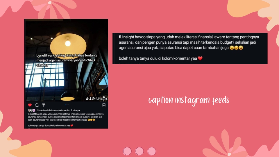 jasa copywriting penulisan caption instagram feeds, reels dan tiktok