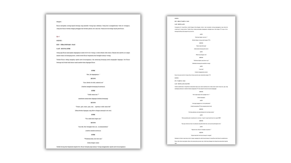 Jasa Penulisan atau Pembuatan Script Film Pendek