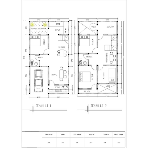 Jasa Desain Denah Bangunan 2D Site Layout untuk Rumah/Toko/Gedung