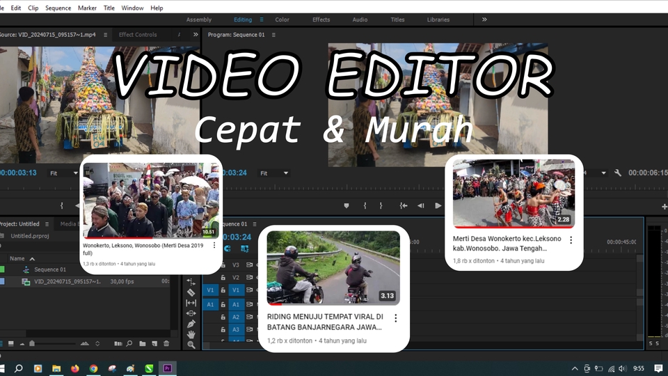 jasa edit video murah (durasi pendek, durasi panjang)