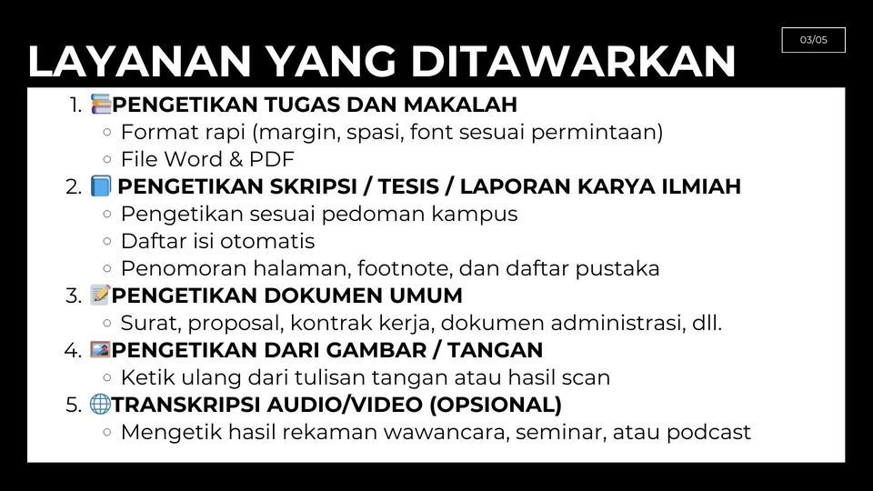 JASA PENGETIKAN DOKUMEN, TUGAS, SKRIPSI, DAN PROPOSAL RAPI DAN CEPAT (1 ...